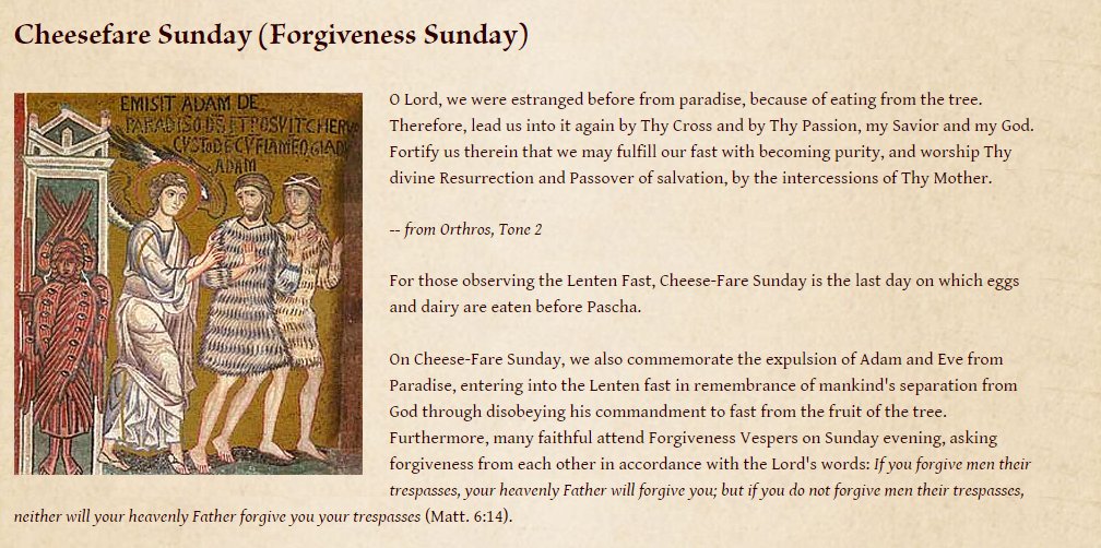 What is Cheesefare Sunday? - St. Michael the Archangel Ukrainian ...